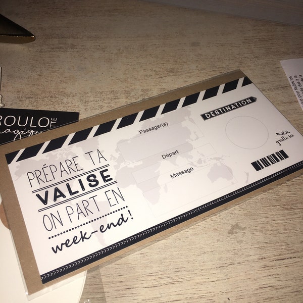 Carte à gratter,Voyage,week-end,vacances,Ticket embarquement, billet ... Carte à gratter,Voyage,week-end,vacances,Ticket embarquement, billet ...