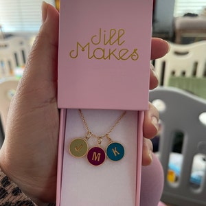 Oval Initial Gemstone Necklace Gold Initial Necklace Initial | Etsy