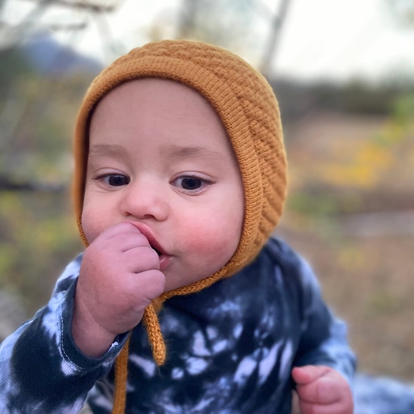 Baby Hat Alpaca Wool Baby Cap Textured Knit Newborn Hat Baby Bonnet ...