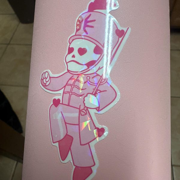 Cute Rainbow Metalcore Kawaii Metalhead Bear | Glossy Vinyl Waterproof ...