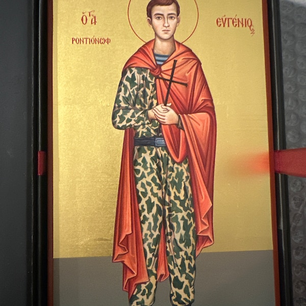 22 Karats Saint Yevgeny Rodionov Orthodox Icon | GOLD LEAVES 22k ...