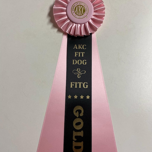 AKC Virtual Rally Title Ribbon Rosette - Novice, Intermediate, Advanced ...