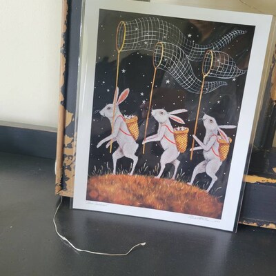 Elizabeth Foster Artist Print the Bear & the Bass - Etsy