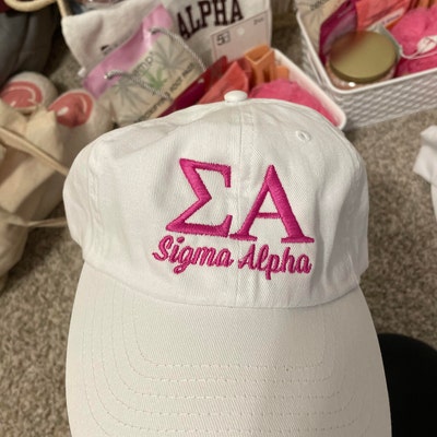 Sigma Alpha Sorority Baseball Cap Custom Color Hat and Embroidery. - Etsy