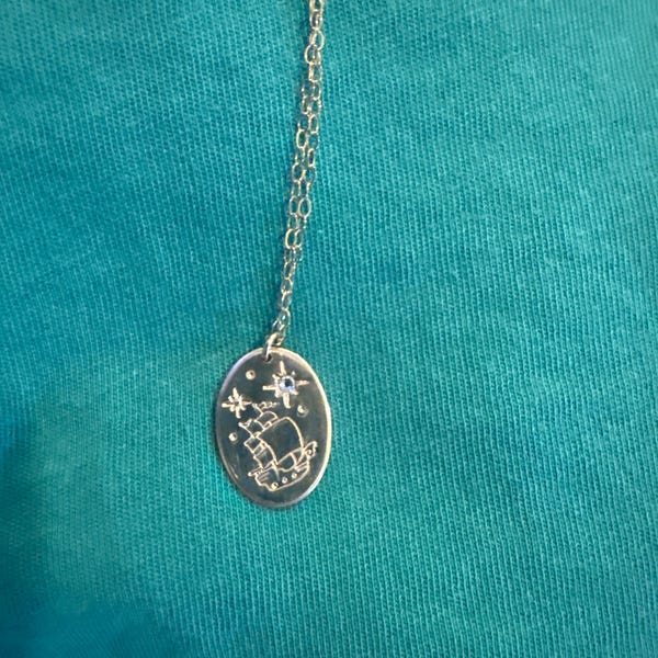 Peter Pan Necklace, Second Star to the Right, off to Neverland, Peter ...