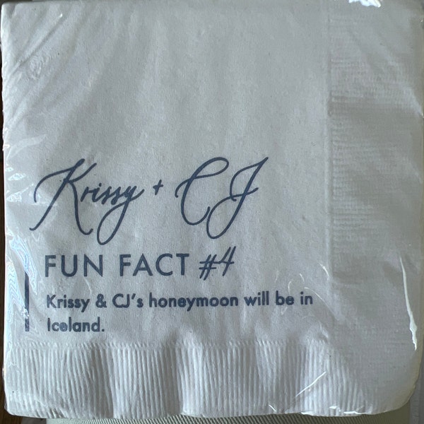 Fun Fact Calligraphy Custom and Personalized Wedding, Engagement or ...