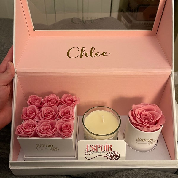 Pack of 16 Long-stem White Preserved Roses Forever Roses ecuadorian ...