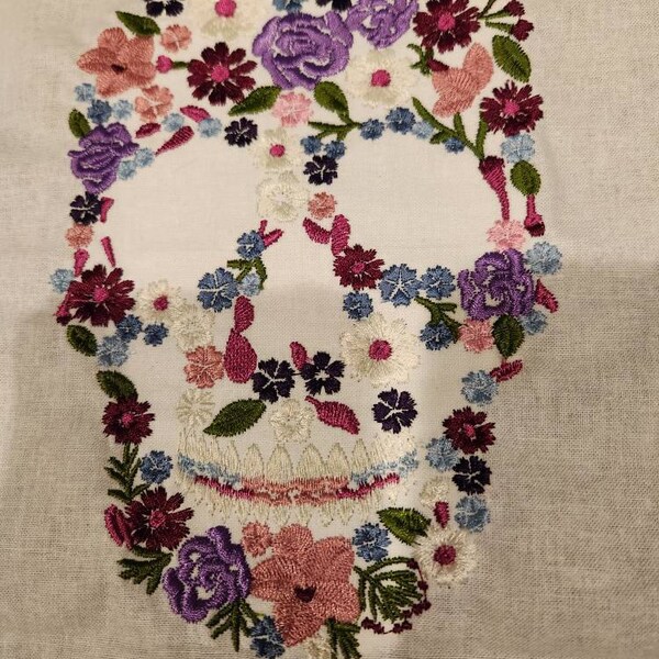 Skull Machine Embroidery Design Floral Skull Machine Embroidery Pattern ...