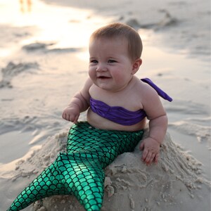 Hi Waist Mermaid Bikini Set With Headband - Etsy