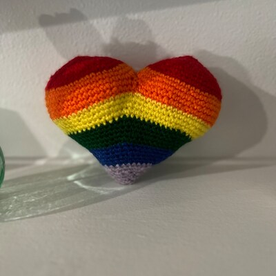 Rainbow Heart Crochet PATTERN, LGBT Pride Heart, Gay Pride Decoration ...