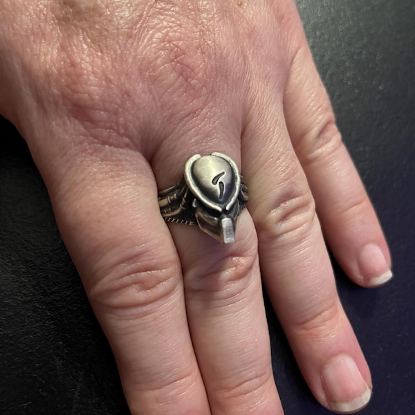 Ring of Spell Storing Sterling Silver, Adjustable, Unisex, Fantasy ...