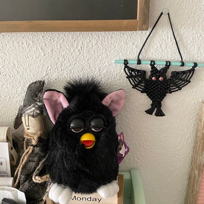 Hanging Macrame Bat Customizable Handmade Good Luck Charm Cute Spooky ...