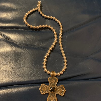 BYZANTINE BIRKA CROSS Onyx and Bronze made by Viking Kristall - Etsy UK