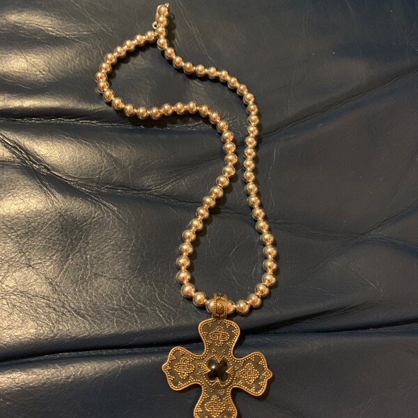 BYZANTINE BIRKA CROSS Onyx and Bronze (made by Viking Kristall) - Etsy UK