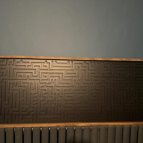 Wood Maze Wall Art, Wall Art Long Maze Wood Wall Decor,bedroom Wall ...