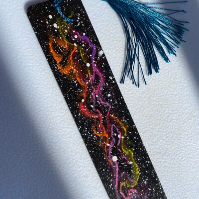 Laminated Bloody Acrylic Paint Bookmark Customizable Red and - Etsy