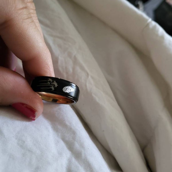 Spaceship Wedding Band, Falcon Ship Wedding Ring, Galactic Engagement ...