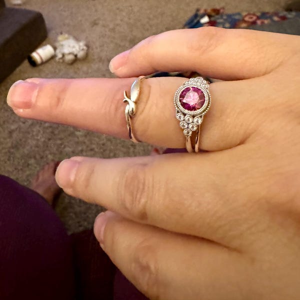 Midi Silver Mother and Child son or Daughter Infinity Ring,mama and ...