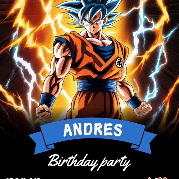 Gojo Satoru Jujutsu Kaisen, Anime Birthday Card Invitations, Editable ...