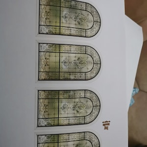 6 Dollhouse Windows 1:12 Scale, Printable, Miniature Victorian Bathroom ...