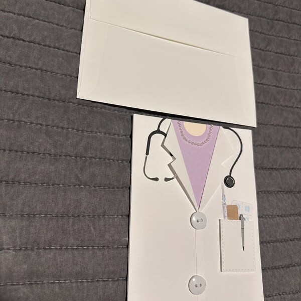 Handmade Doctor Card, Medical Card, Handmade Medical School Graduation ...