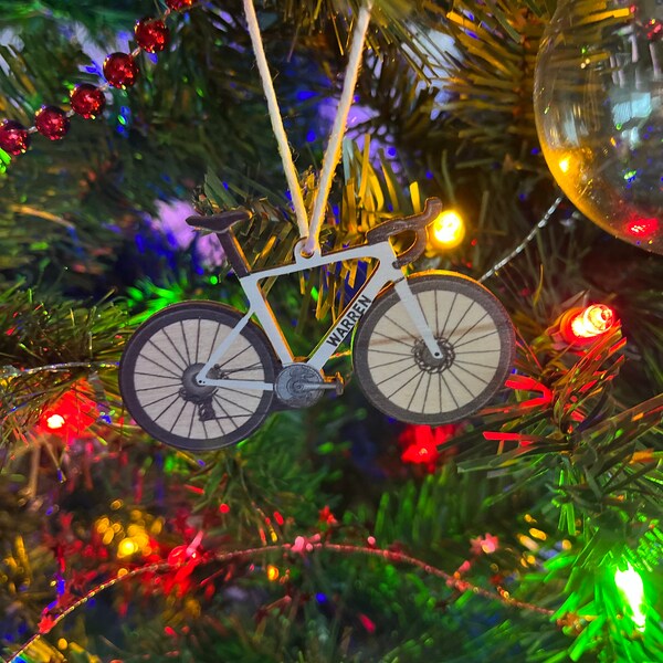 Personalised Road Bike Christmas Decoration - Etsy UK