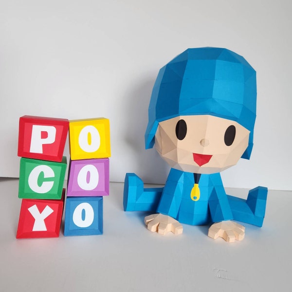 Pocoyo Papercraft, PDF Template, DIY, Origami, Printable, Pattern ...