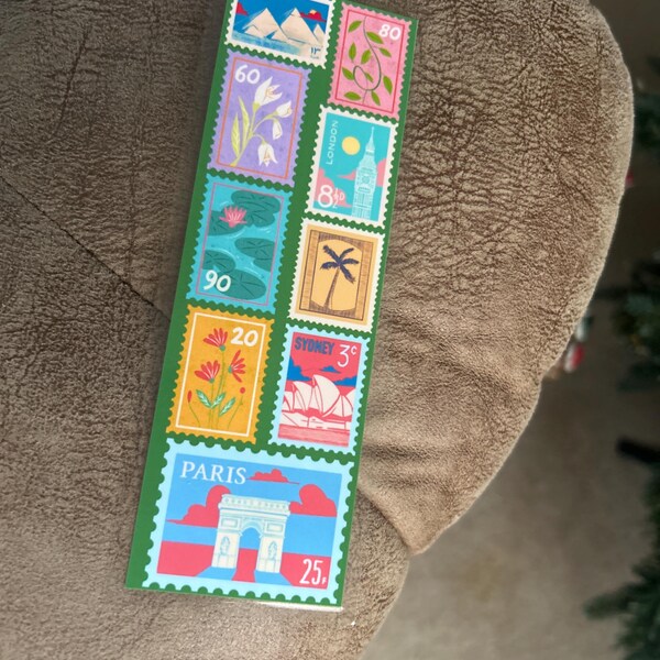 Vintage Nature Stamp Bookmark Flower Autumn Garden Butterfly Travel ...