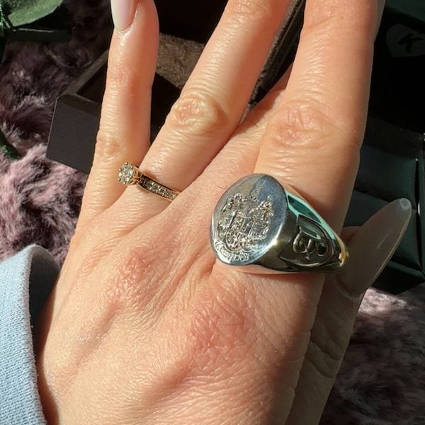 Coat of Arms Signet Ring, Custom Family Crest Rings, Custom Signet Ring ...