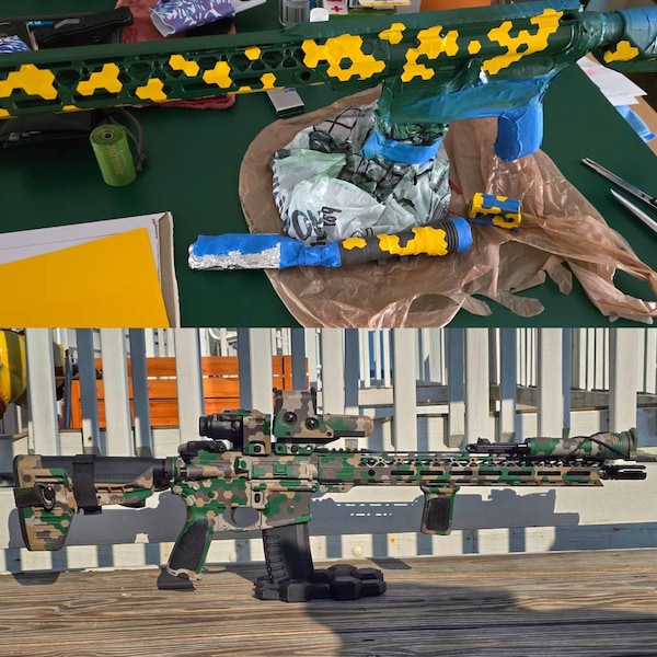 Tree Bark Camo Stencil | Cerakote, Duracoat, Krylon - DIY Camouflage ...