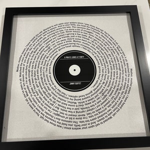 Vinyl Record Song Lyrics Wall Art Custom Gift for Best - Etsy