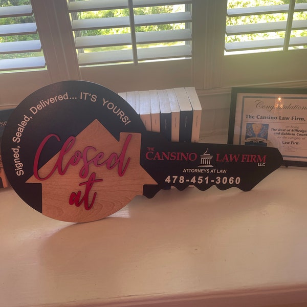Closed at Key Sign, Logo Realtor Closing Custom, Sold Real Estate Key ...