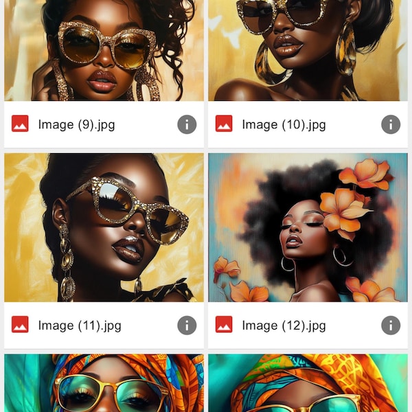 Black Art Collection of 2500 Prints, Black Woman Art, African American ...
