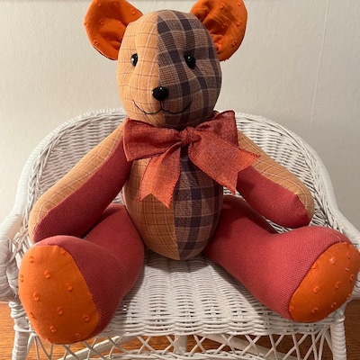 Memory Bear 15 Inches Tall Made From Your Loved One's Clothing - Etsy