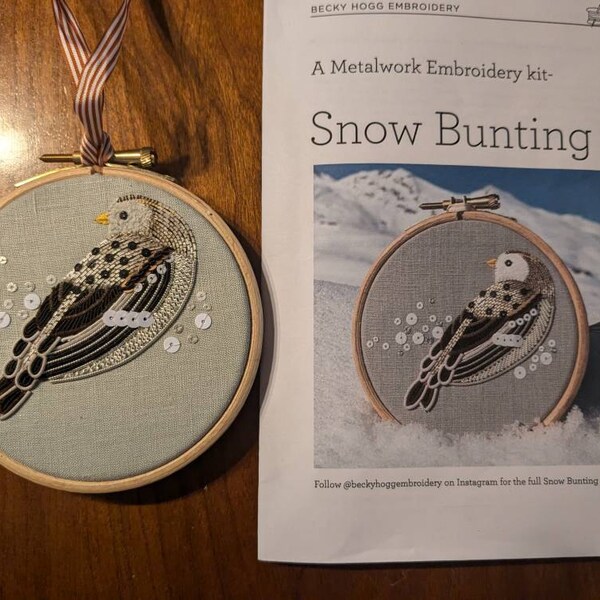 Metalwork Embroidery Heron Kit - Etsy