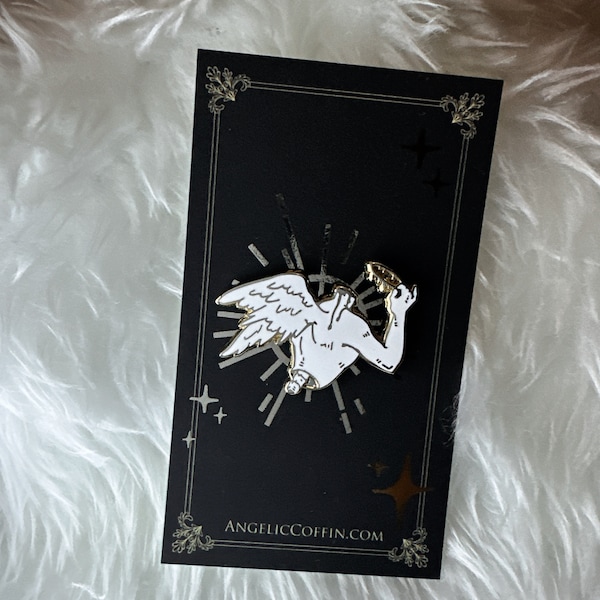 Headless Angel Gothic Enamel Pin, Angelcore Pin, Occult Macabre Pin ...