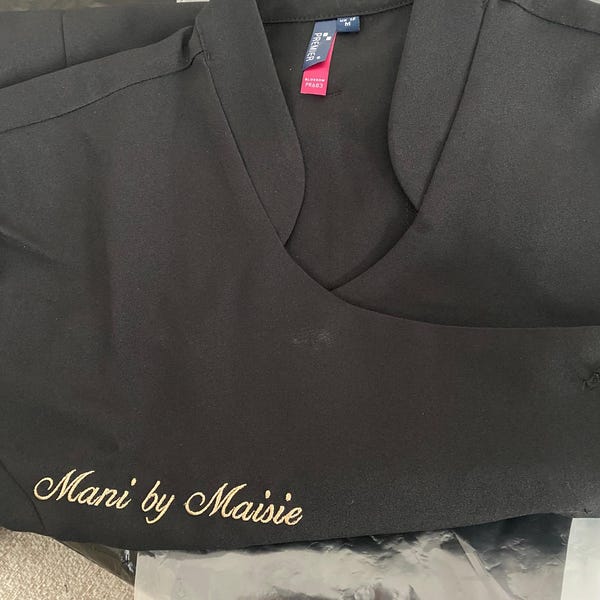 Custom Embroidered Beauty Tunic, Salon Uniform, Lash Nail Tech Make up ...