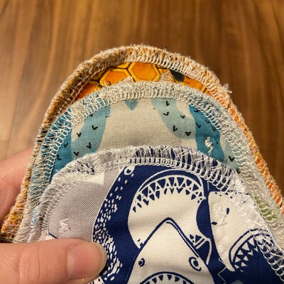 Set of 12/ 84 Pads Reusable Cloth Menstrual Pads sharks on - Etsy