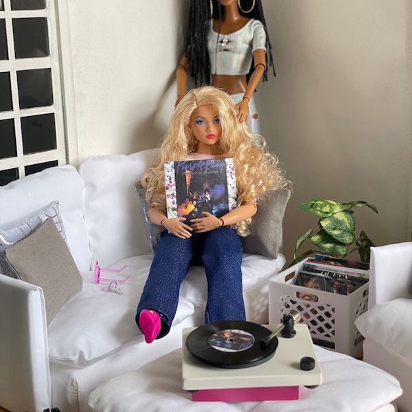 Record Player for 1:6 Scale Doll - Wooden in Various Colors - Etsy