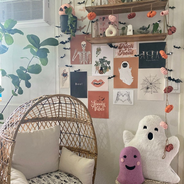 Pink Pastel Spooky Halloween Printable Art, Spooky Season, Spooky Decor ...