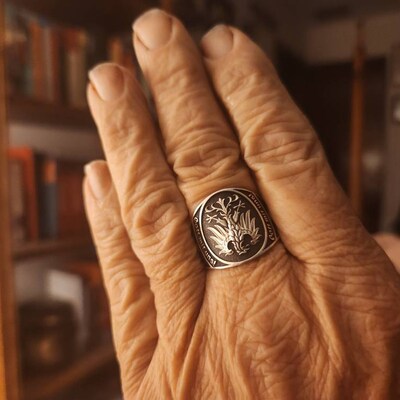 Skull Silver Men Ring Biker Vanitas Memento Mori SANDRO VERARDI Silver ...