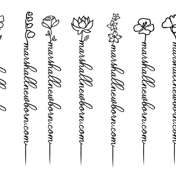 Daisy April Flower, Birth Flower Line Art Tattoo Drawing Design ...