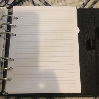 B6 Rings Dot Grid Lined Paper, B6 Inserts, B6 Size, Printable Writing ...