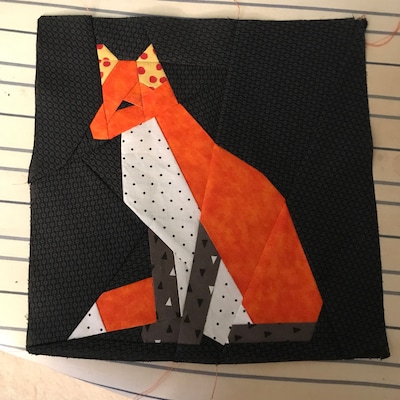 Red Fox Paper-piecing Quilt Pattern, PDF - Etsy