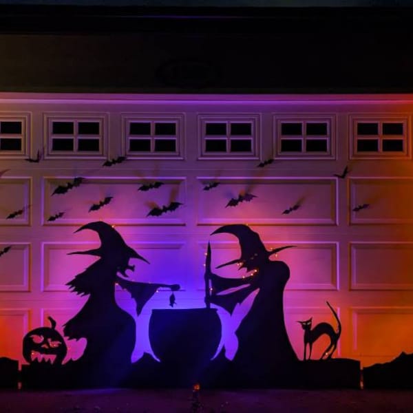 7.3ft Spooky Tree Template When Made. Printable Trace and Cut Halloween ...