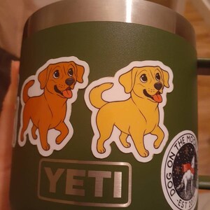 Labrador Retriever Sticker Chibi Puppy Dog, Vinyl, Hand Drawn ...