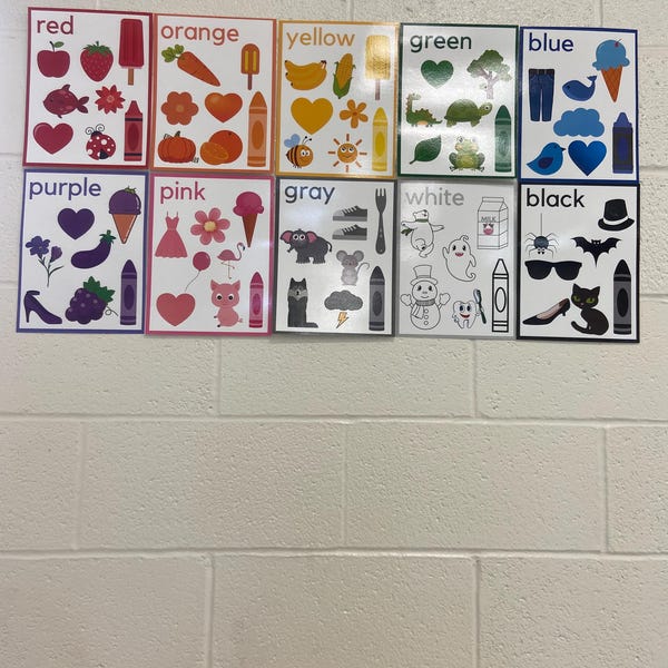 Color Flashcards, Preschool Flashcards, Printable Color Cards, Learning ...