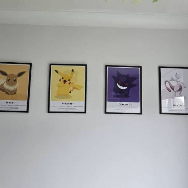 Pokemon Pikachu Poster Digital Print - Minimalist Pokemon Print ...