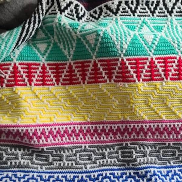 Diamondback Blanket - Overlay Mosaic Crochet Pattern - Etsy