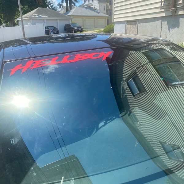 CUSTOM TEXT Vertical STACKED Windshield Vinyl Side Decal Sticker Truck ...